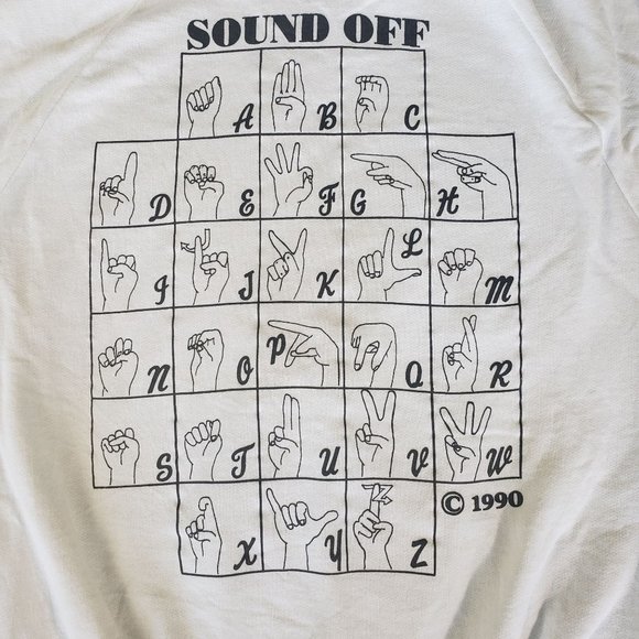 No Brand | Sweaters | Vintage 9s Sound Off Sign Language Alphabeted ...